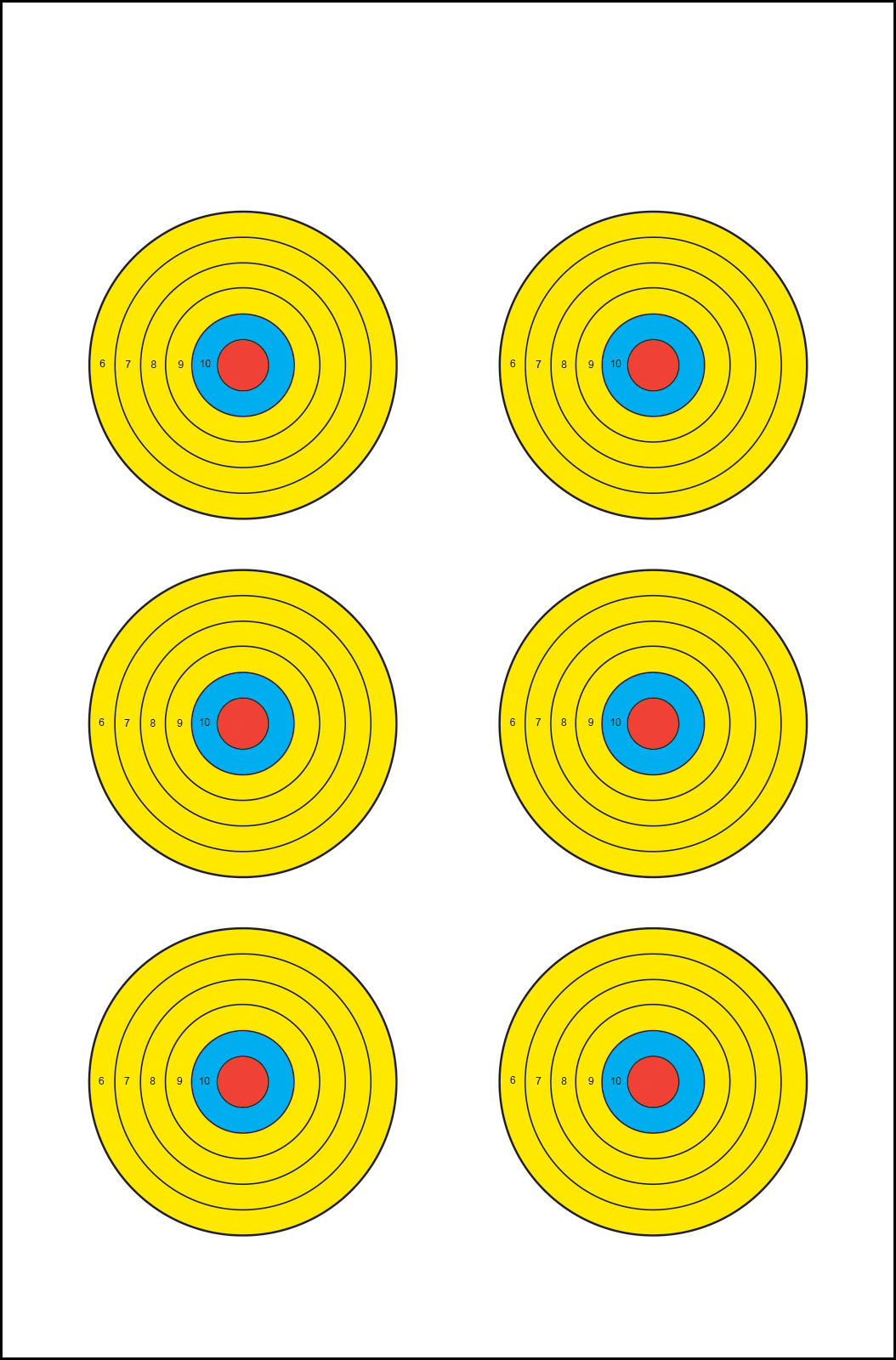 Action Target High-Visibility Bullseye Paper Targets, 17.5 x 23 in, Mu ...