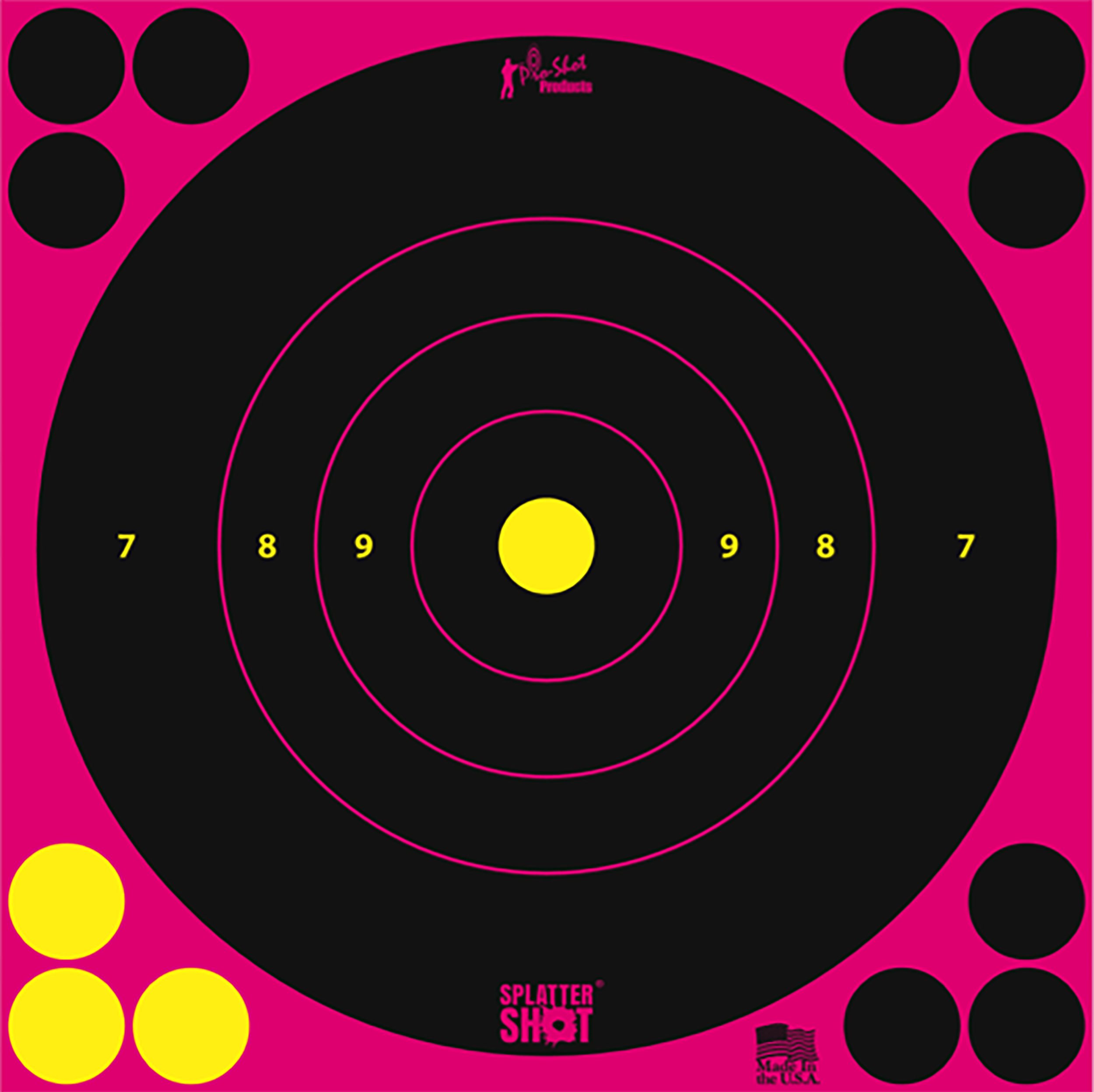 Pro-Shot SplatterShot 8-inch Pink Bullseye Self-Adhesive Reactive Targ ...