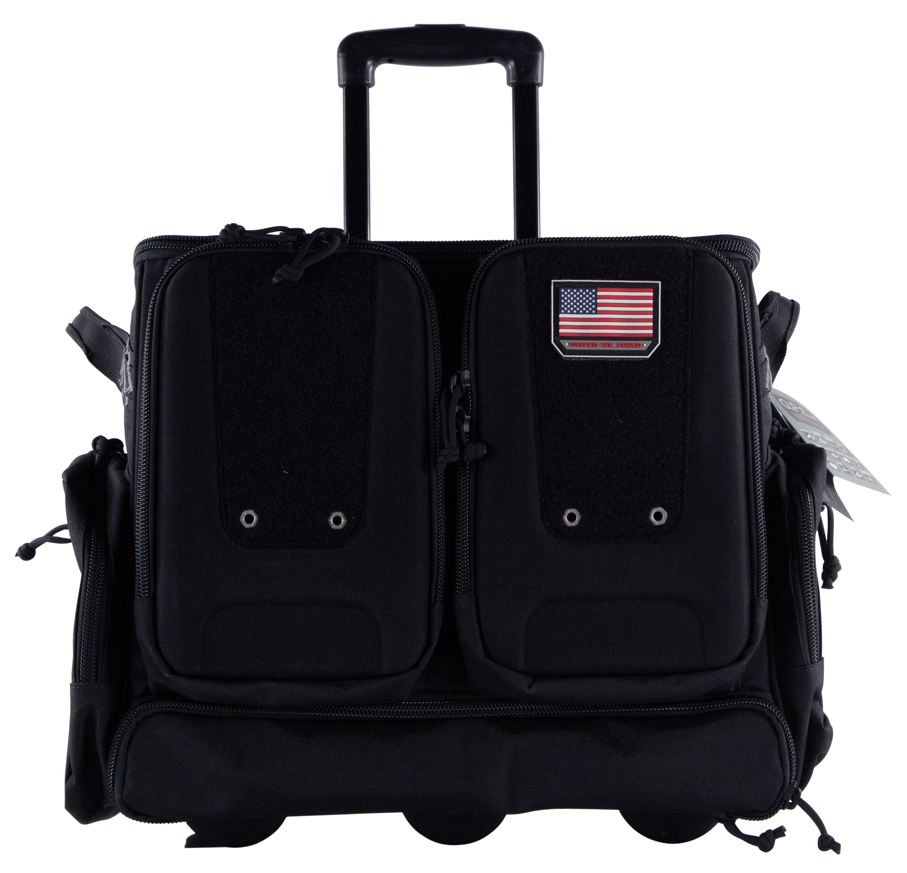 G*Outdoors Tactical Rolling Range Bag, Black 1000D Nylon Teflon, Foam ...