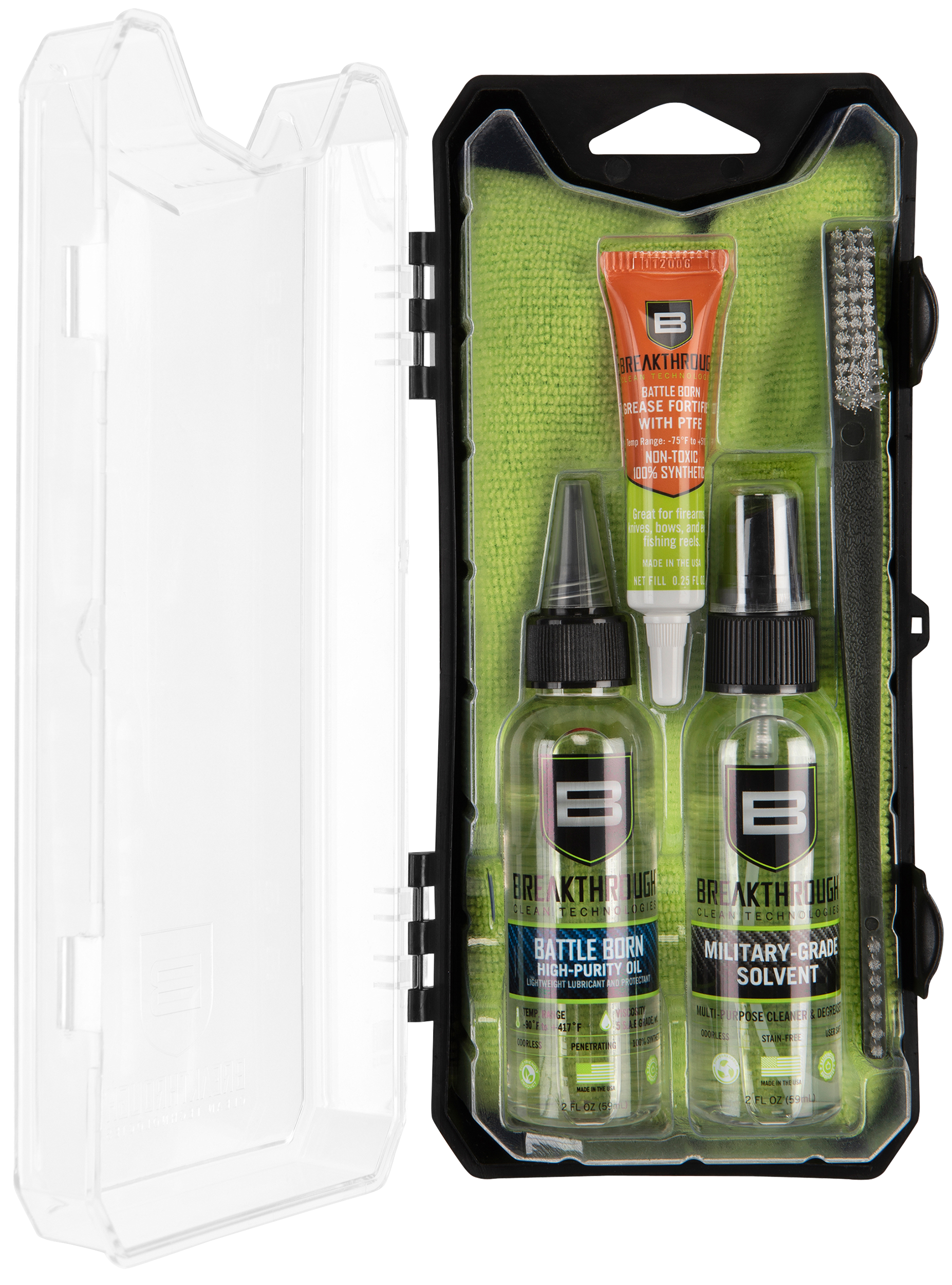 Breakthrough Clean Basic Gun Cleaning Kit, Multi-Caliber, Green, inclu ...