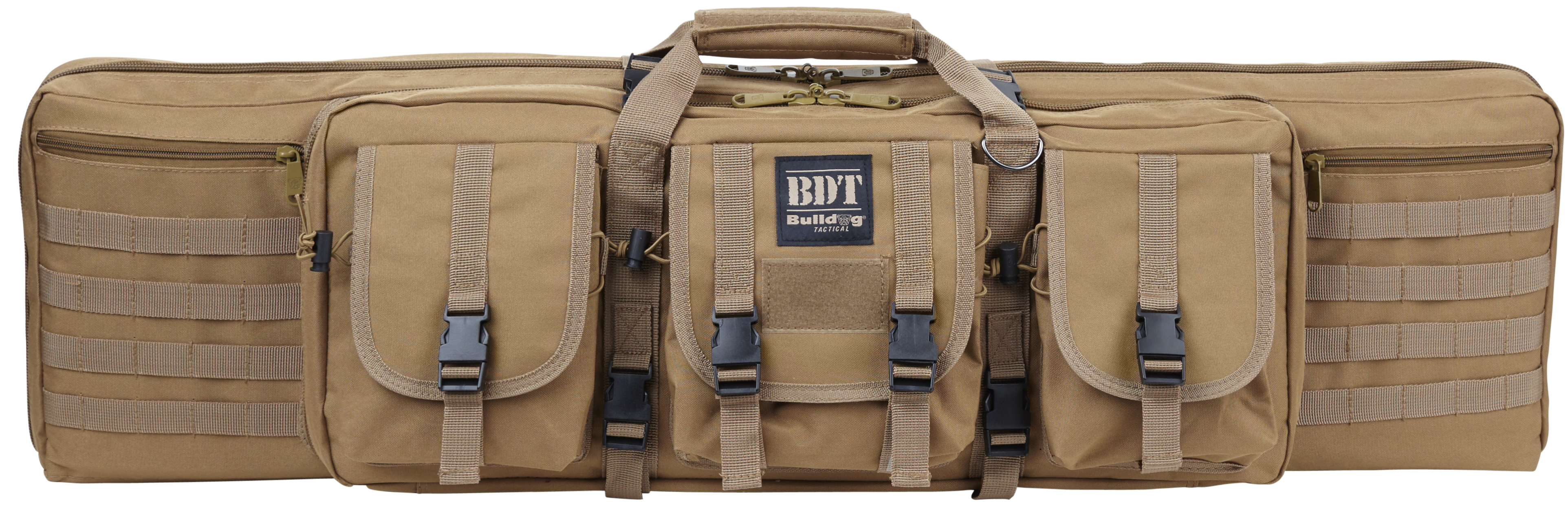 Bulldog BDT Tactical Single Rifle Case, 36 in Tan, Lockable Zippers, 3 ...
