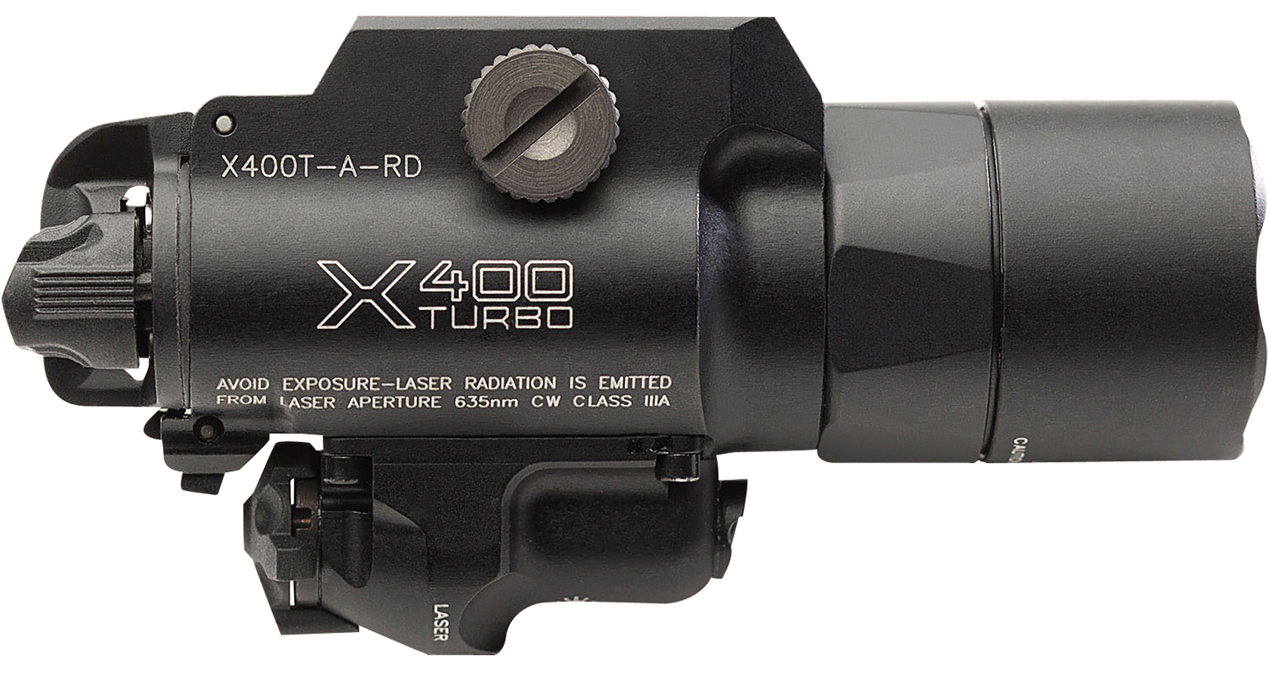 SureFire X400 Turbo Weapon Light with Red Laser, 650 Lumens, 66,000 Ca ...