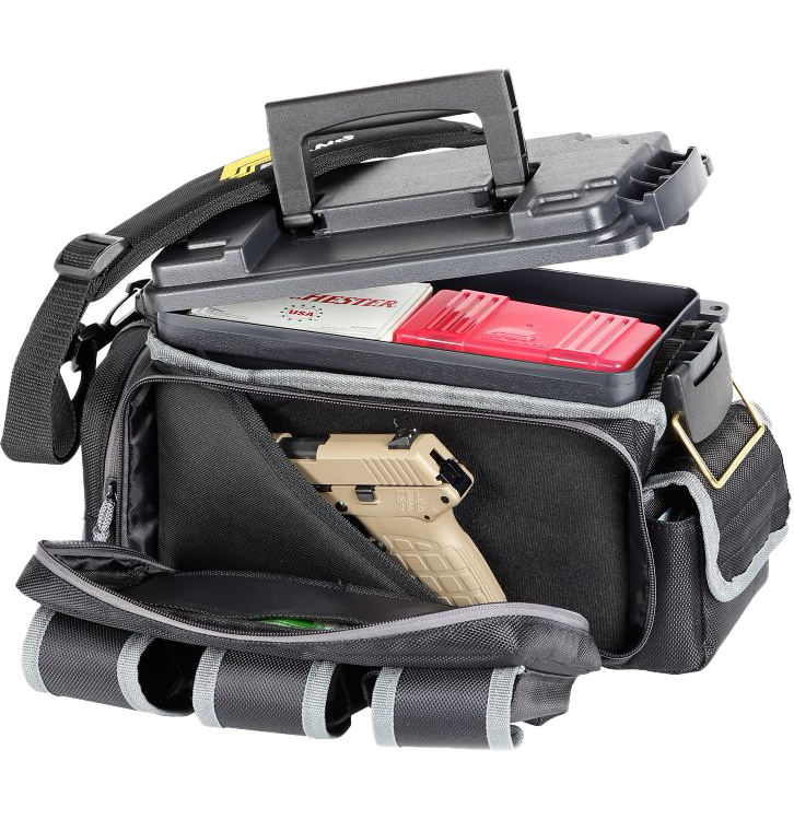 Plano X2 Range Bag, Small Range Tote with 3 Magazine Pockets, Black/Gr ...