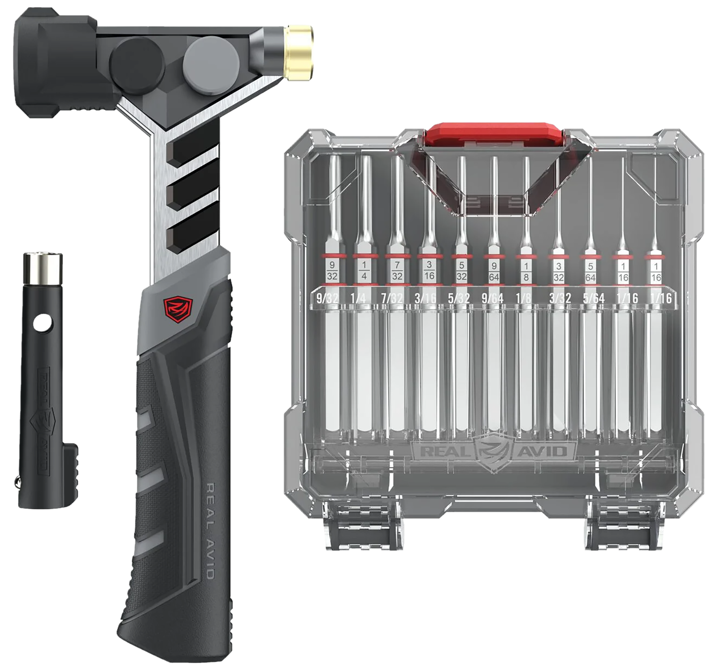 Real Avid/Revo Armorer's Master Hammer and Accu-Punch Pin Punch Set, 1 ...