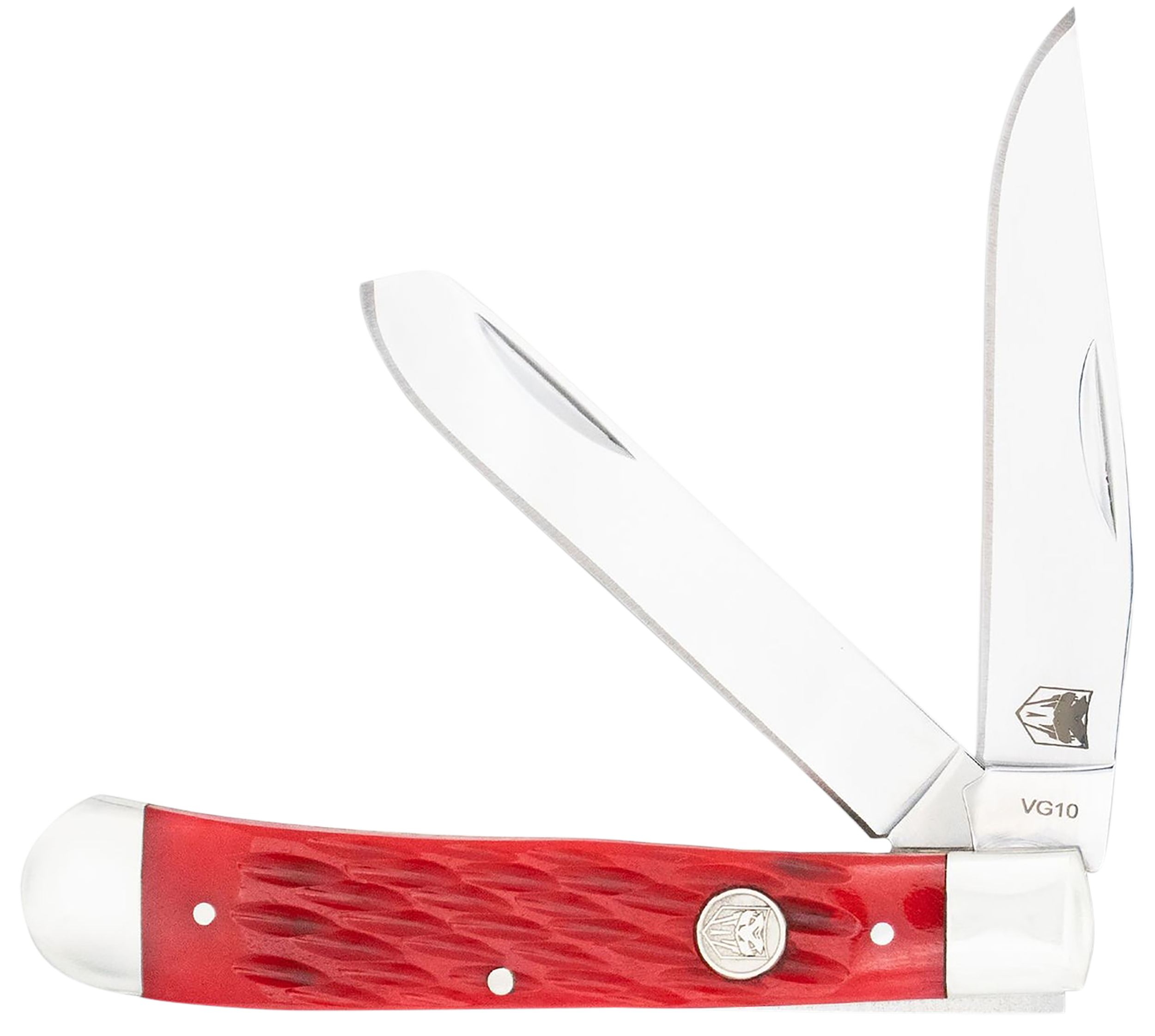 CobraTec Knives Trapper Two-Blade Folding Knife, Red Bone, VG-10 Steel ...