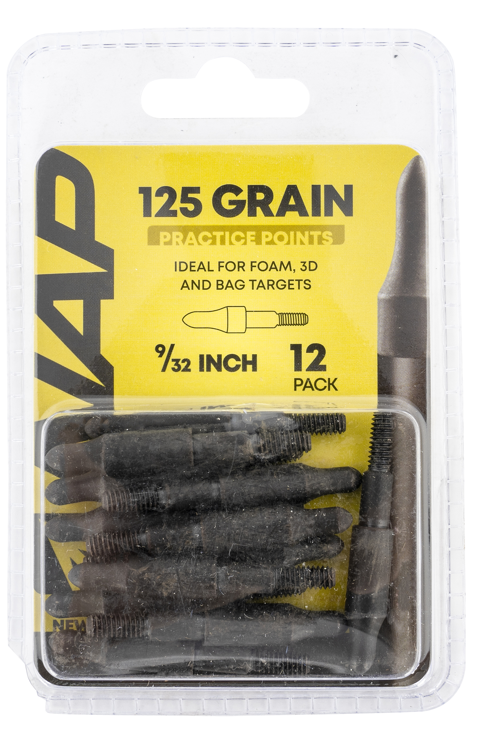 NAP 3D Practice Points Field Tips, 125 Grain, 9/32 Inch Diameter, Prec ...