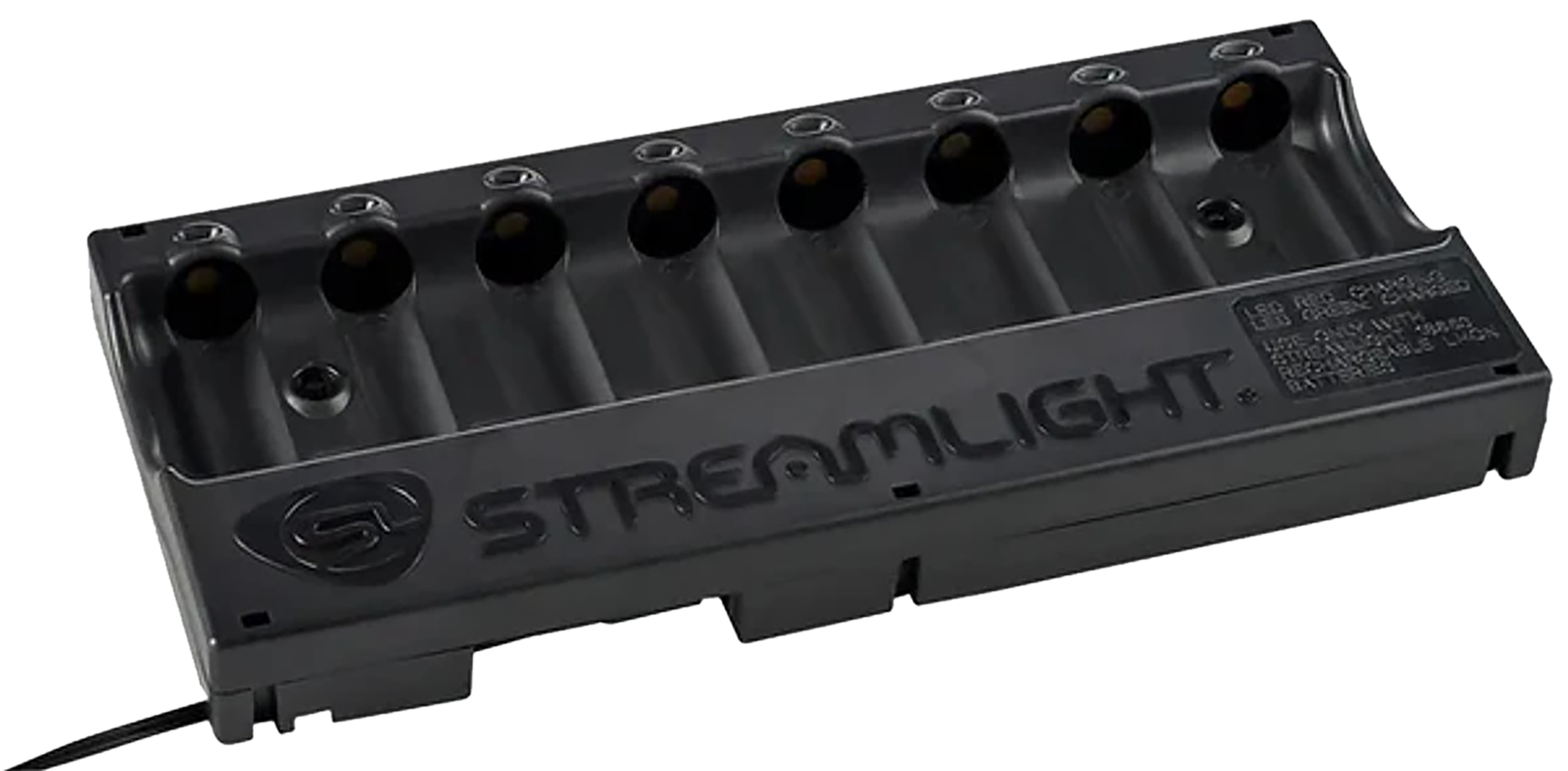 Streamlight 8-Unit Bank Battery Charger, 12V DC, Impact-Resistant Blac ...