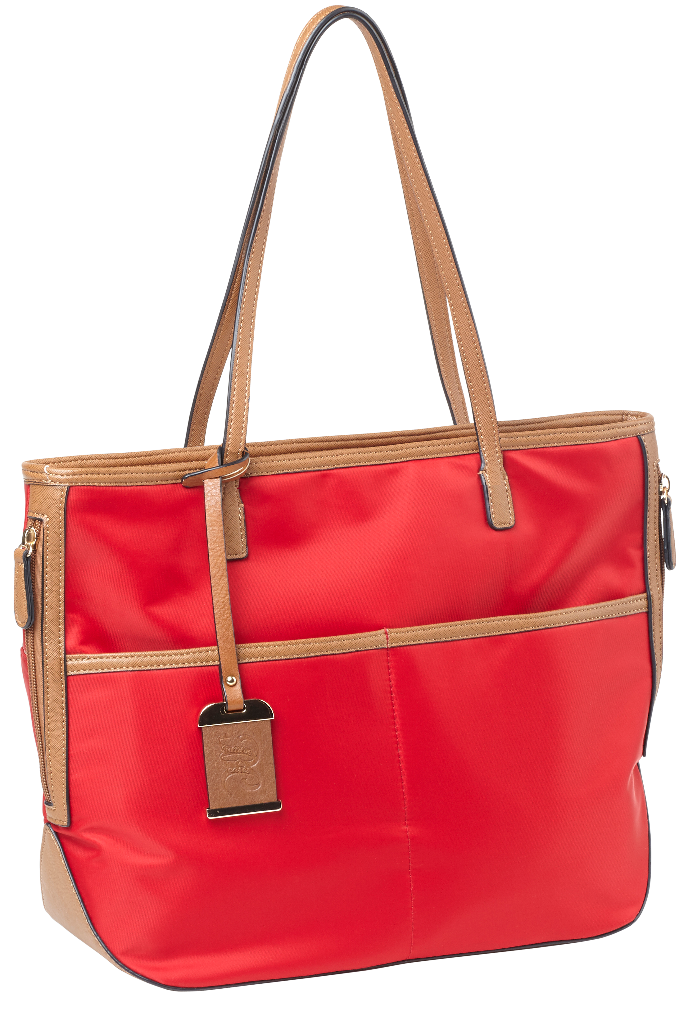 Bulldog Concealed Carry Tote Purse with Holster, Red Nylon, Fits Small ...