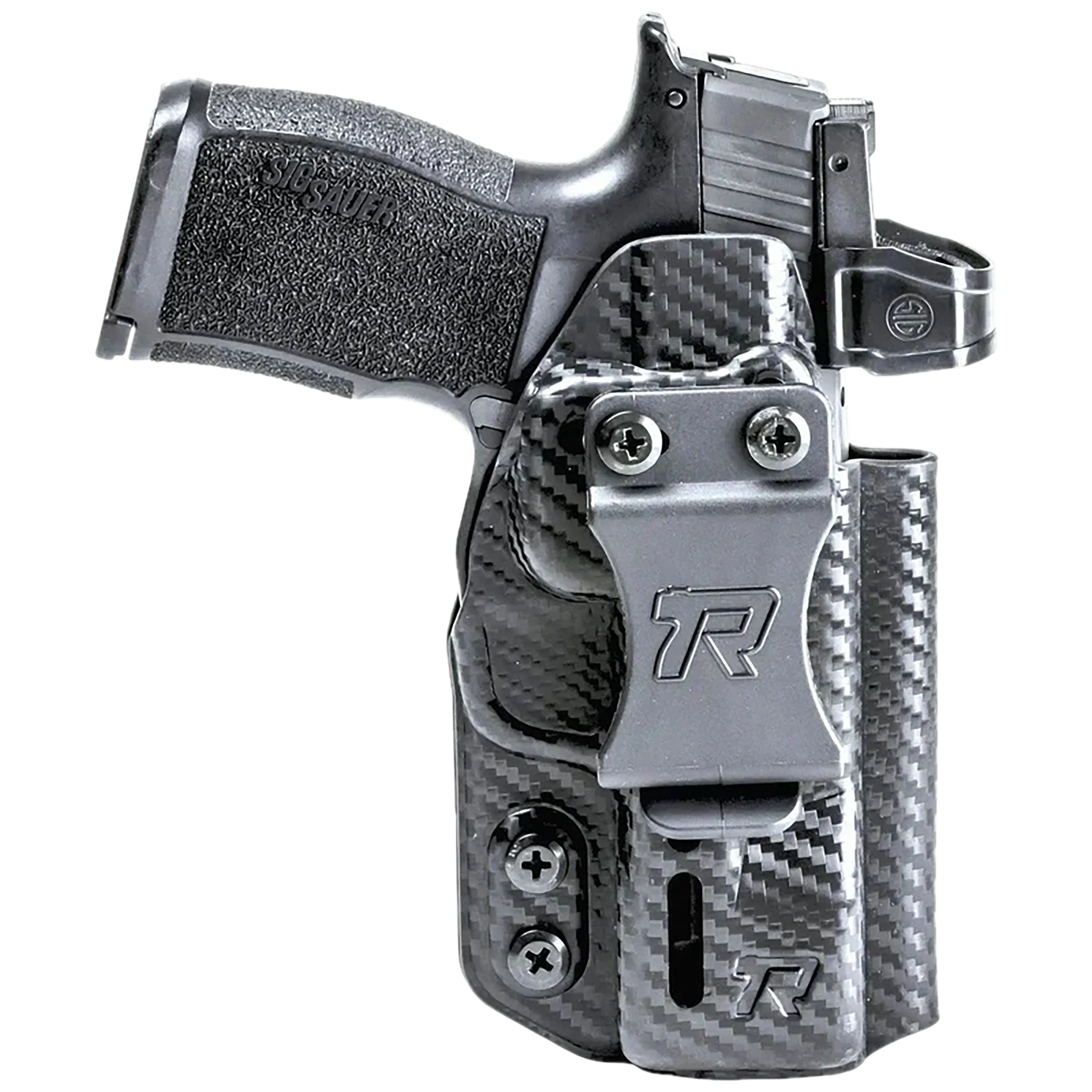 Rounded Gear Druid IWB/OWB Kydex Holster, Black Carbon Fiber, Fits Sig ...