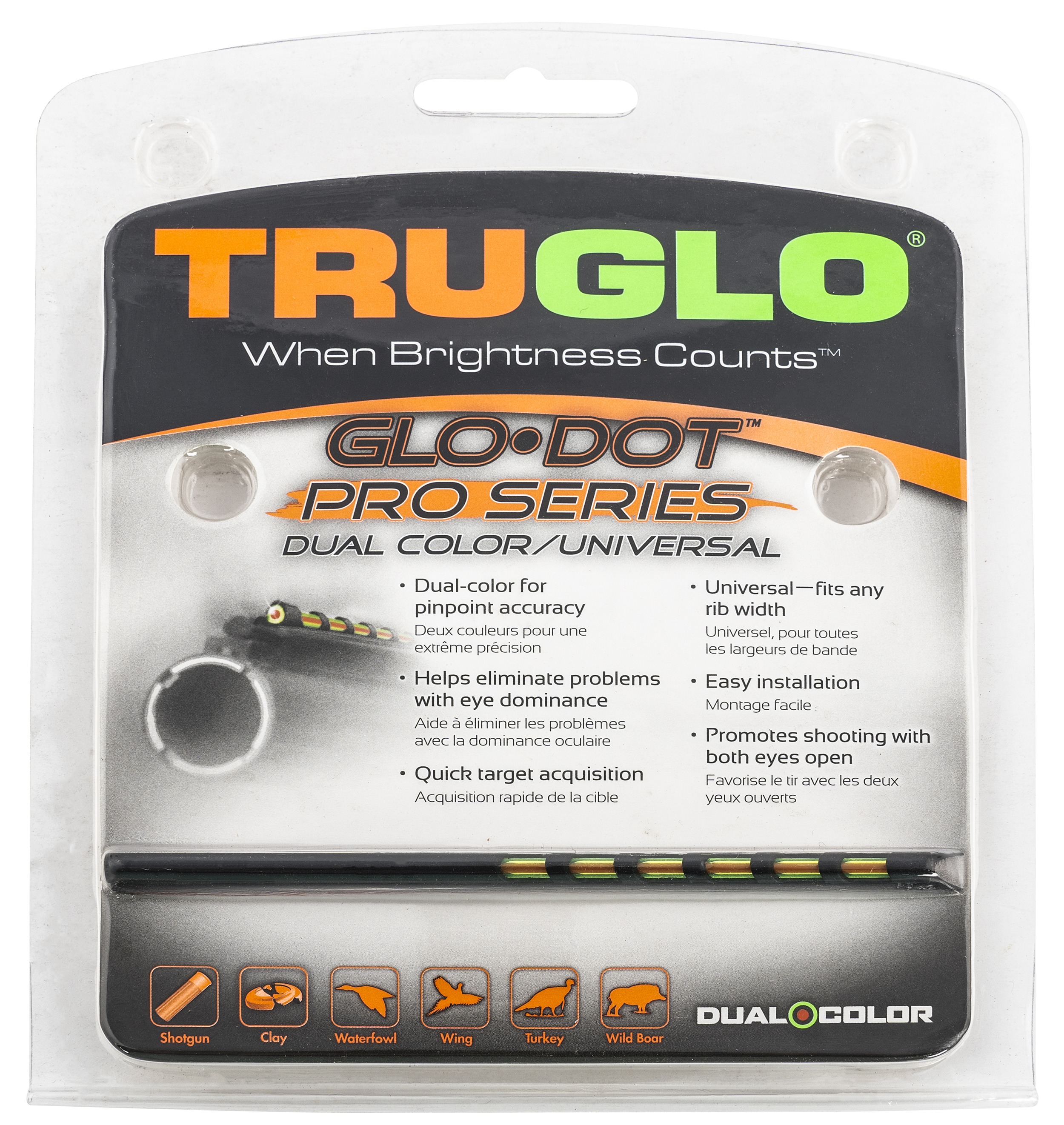 Truglo Glo-Dot Pro Series Universal Dual-Color Fiber Optic Shotgun Fro ...
