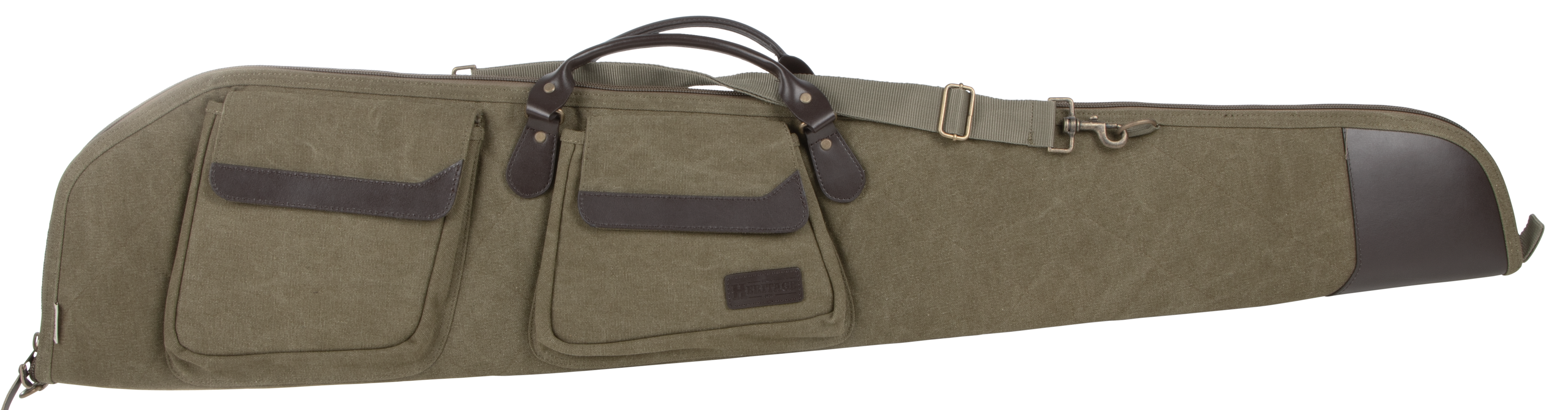 Heritage Cases North Platte 48-inch Rifle Case, Olive Canvas with Leat ...