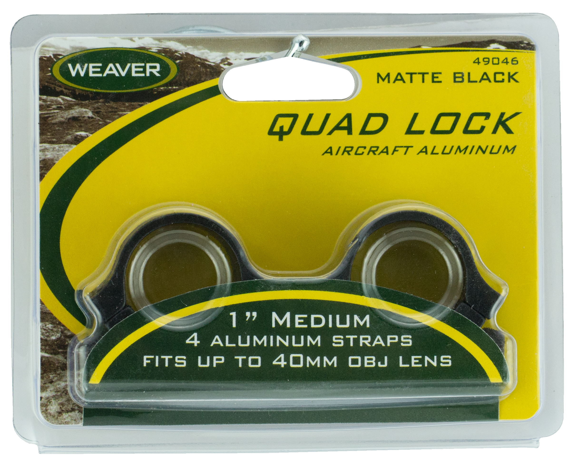 Weaver Mounts Quad-Lock Detachable Rifle Scope Rings, 1 inch Medium, M ...