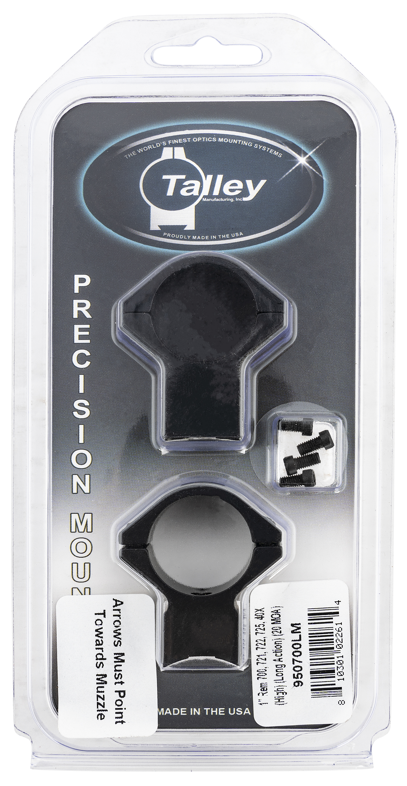 Talley One-Piece Scope Mount & Rings for Remington 700 Long Action, 1 ...