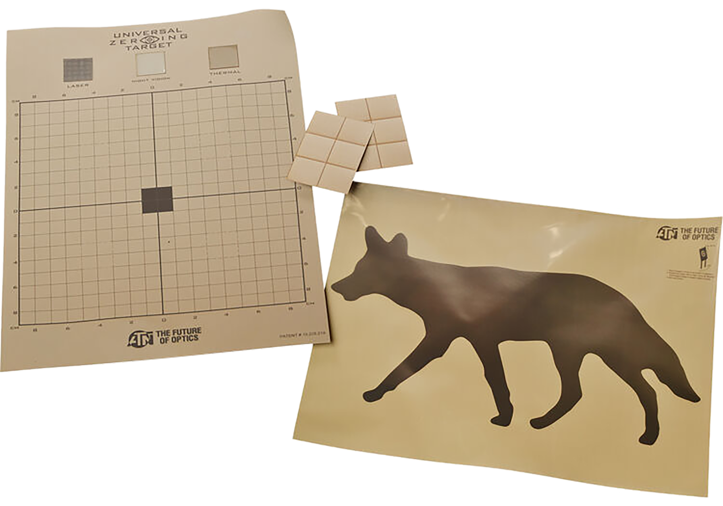 ATN Universal Thermal Target Pack with Coyote silhouette, zeroing grid ...
