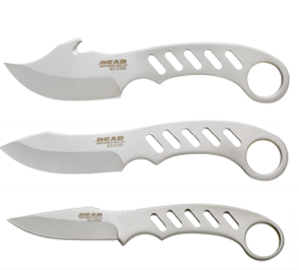 Bear & Son 3-Piece Game Knife Set with Ballistic Nylon Sheath, 440 Sta ...