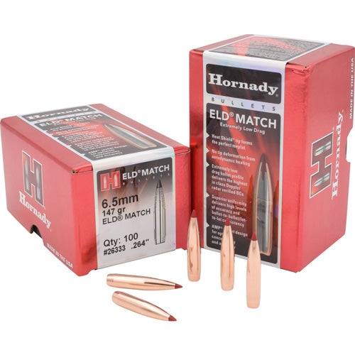 Hornady Extremely Low Drag (ELD) Match Bullets, 6.5mm 147 Grain, Heat ...
