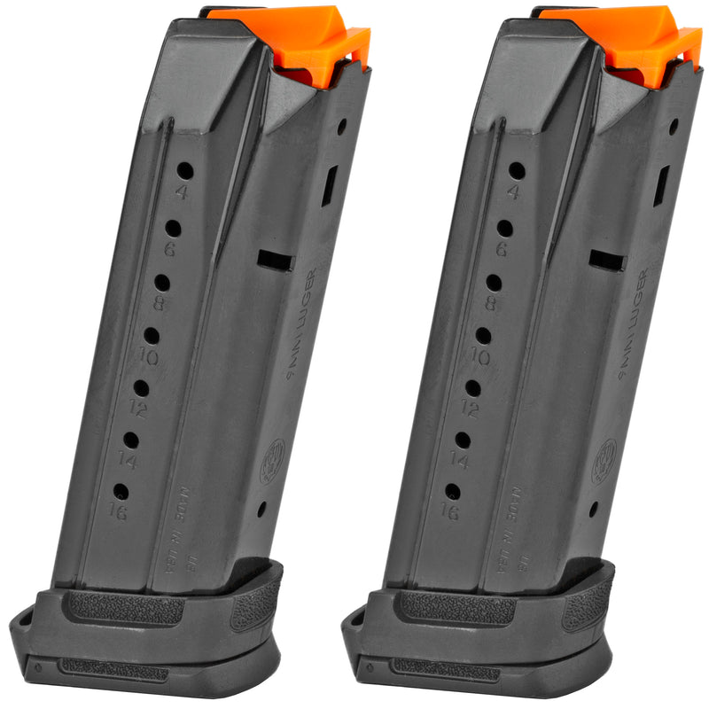 Ruger Security-9 17-Round 9mm Luger Factory Pistol Magazines, Steel 2 ...