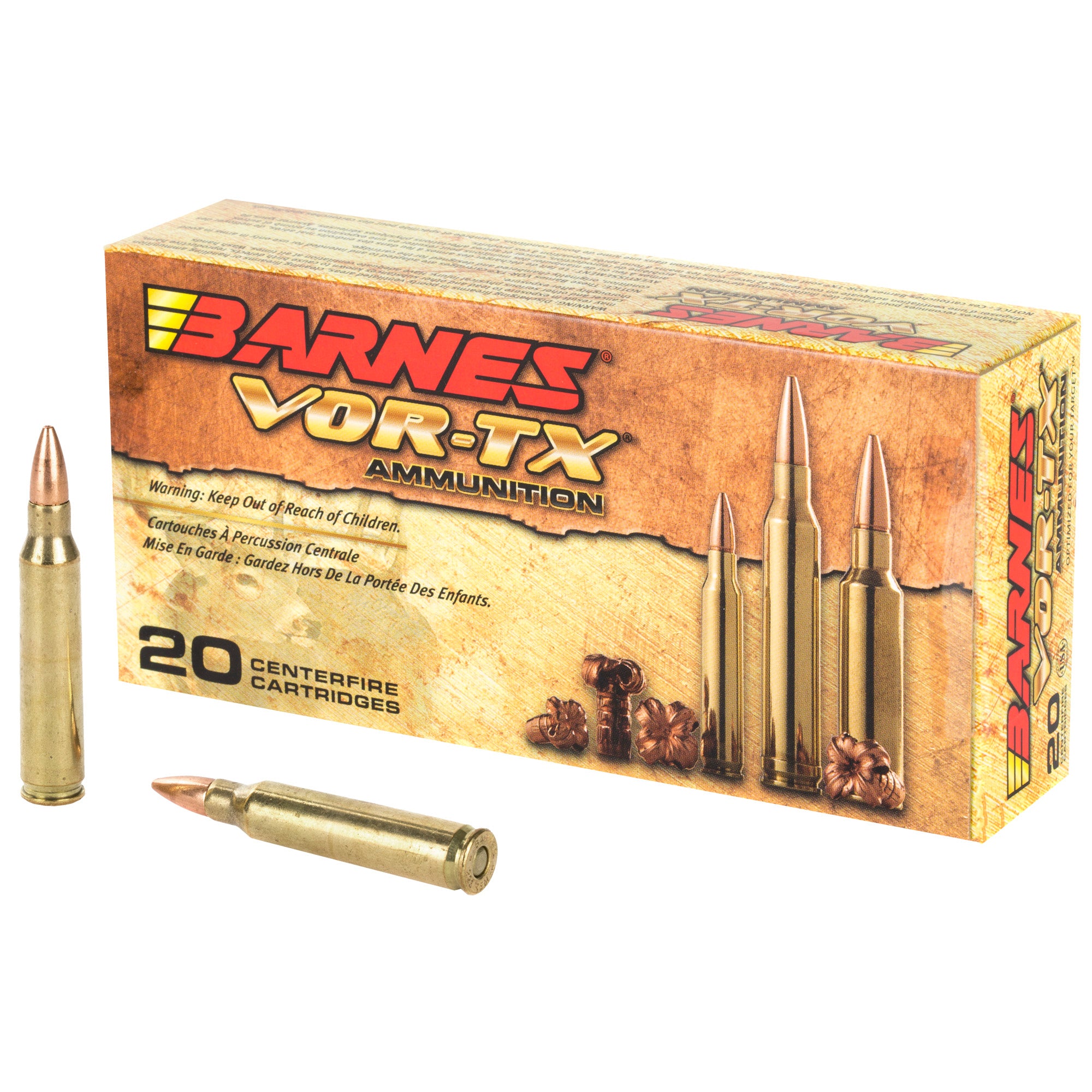 Barnes VOR-TX .223 Remington 55 Grain TSX Flat Base Lead-Free Rifle Am ...
