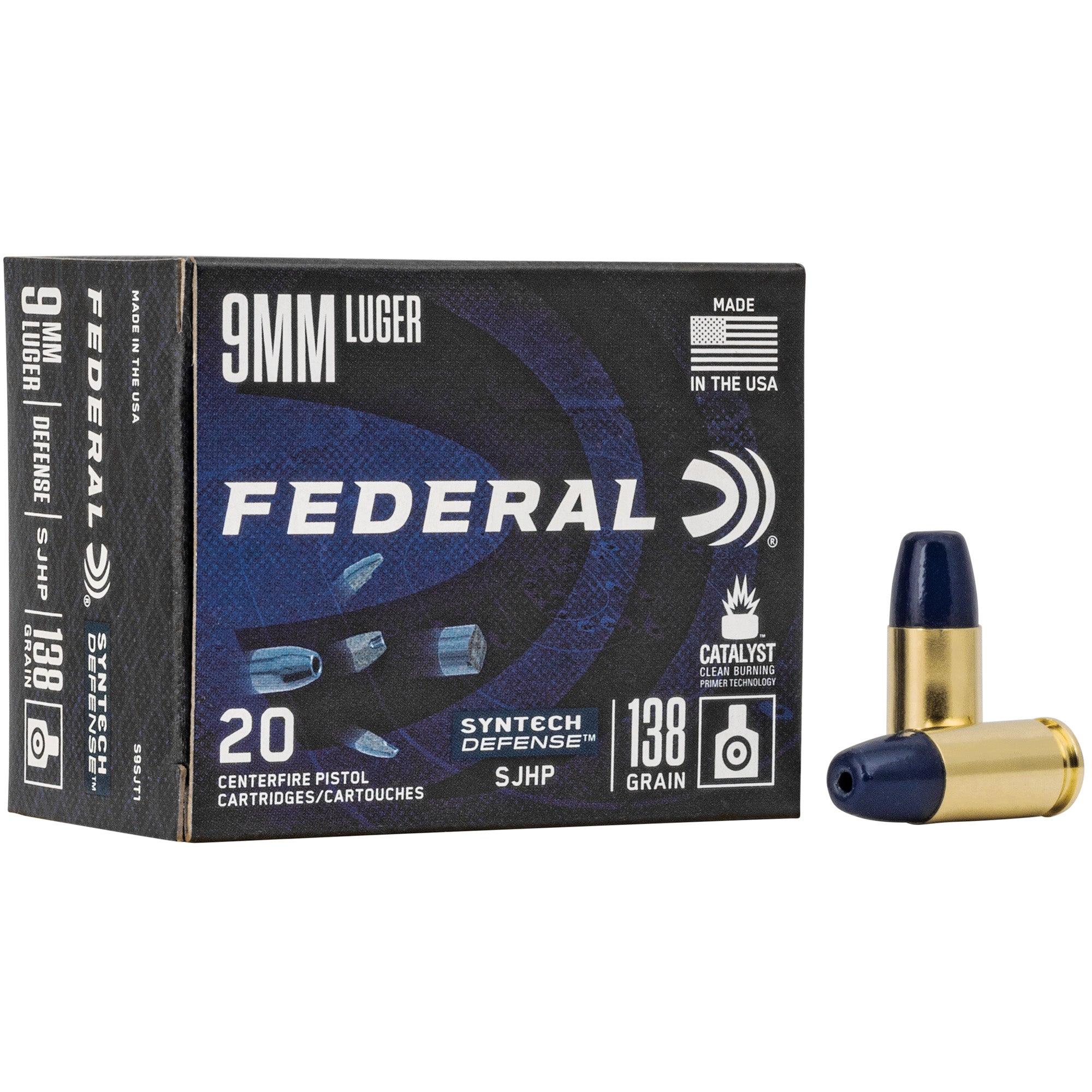 Federal Syntech Defense 9mm Luger 138gr Segmented Jacketed Hollow Poin ...