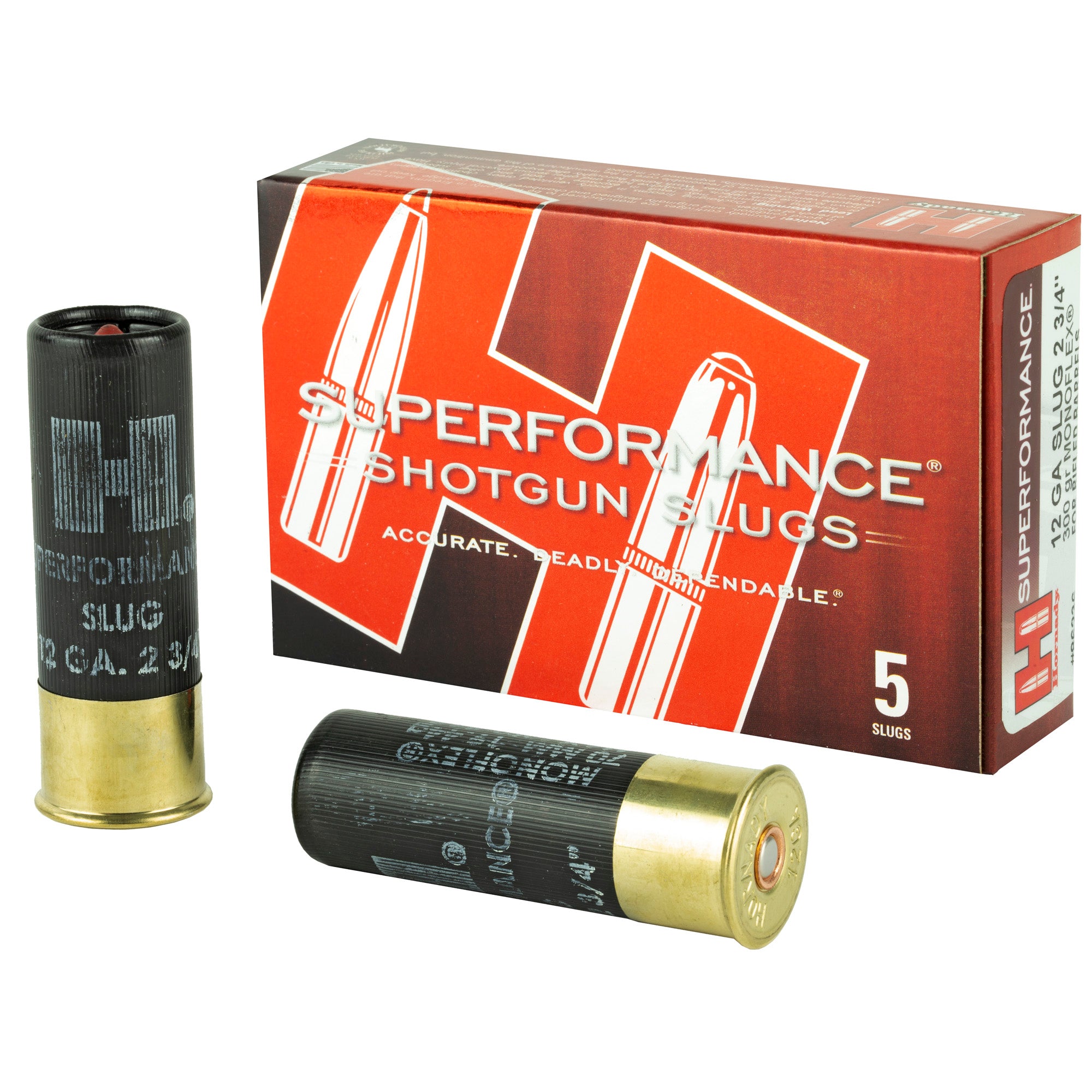 Hornady Superformance 12 Gauge 2-3/4 Inch 300gr MonoFlex Slug Shotshel ...