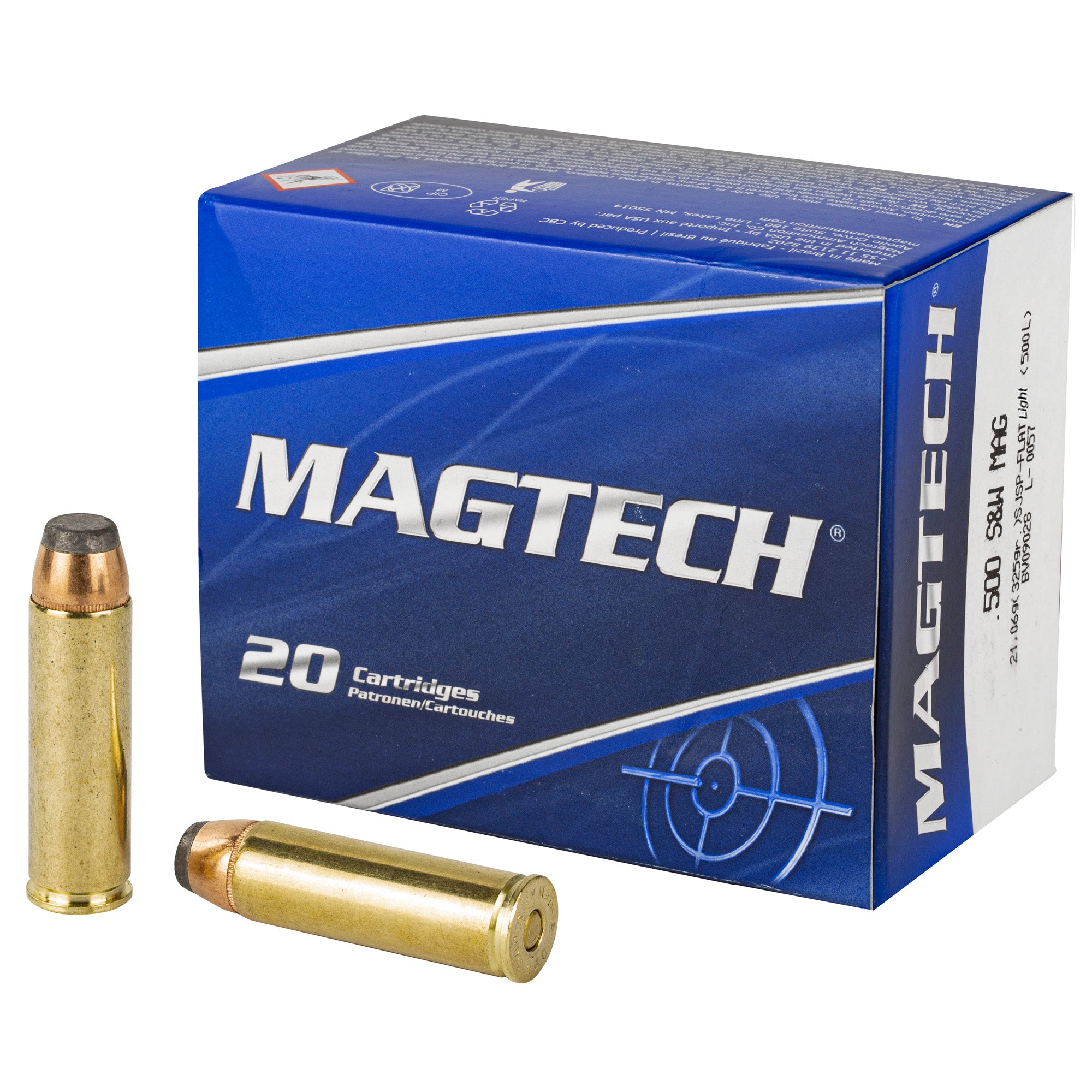 Magtech .500 Smith & Wesson 325gr Semi-Jacketed Soft Point Flat Light ...