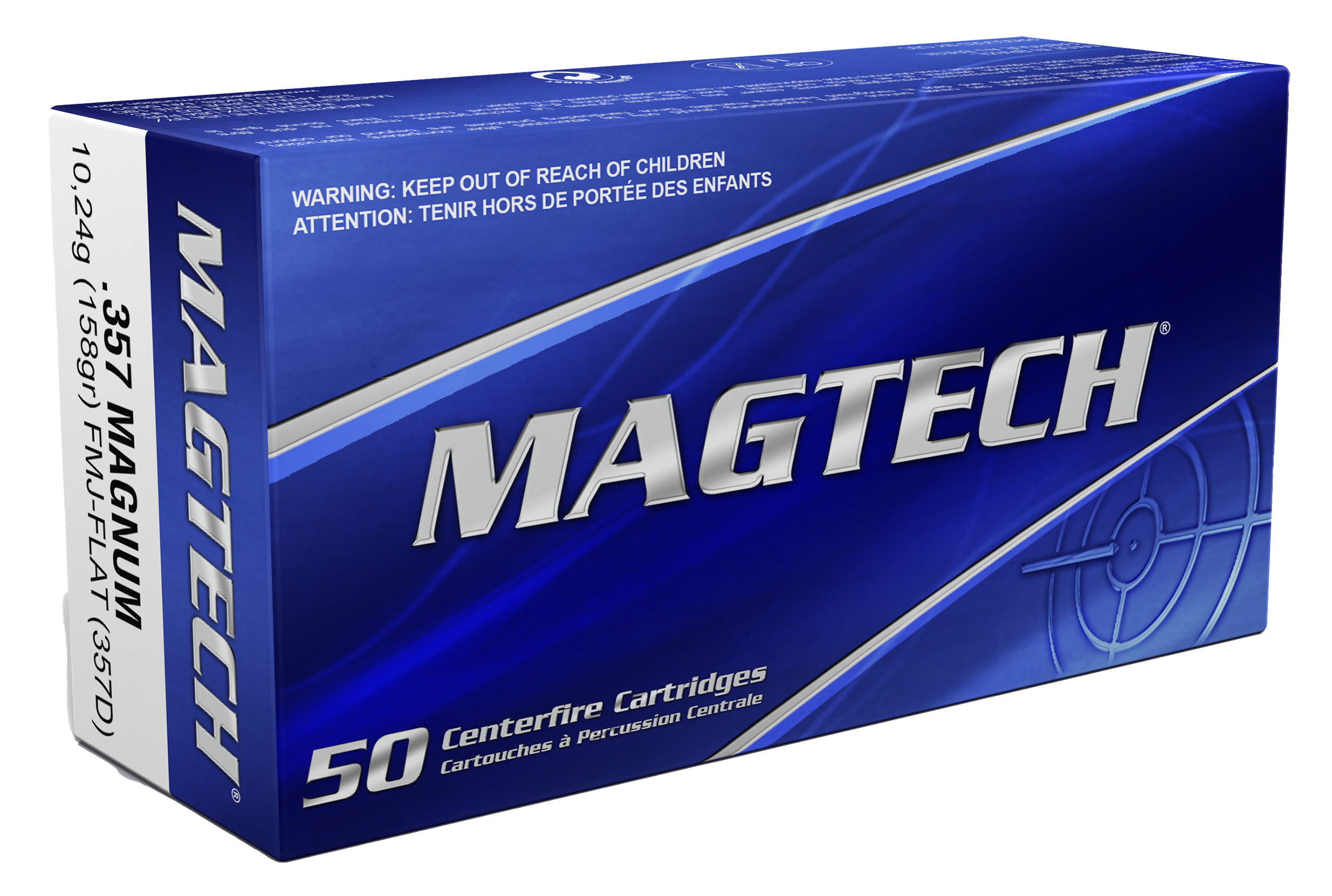 Magtech .357 Magnum 158gr Full Metal Jacket Flat Point Range/Training ...