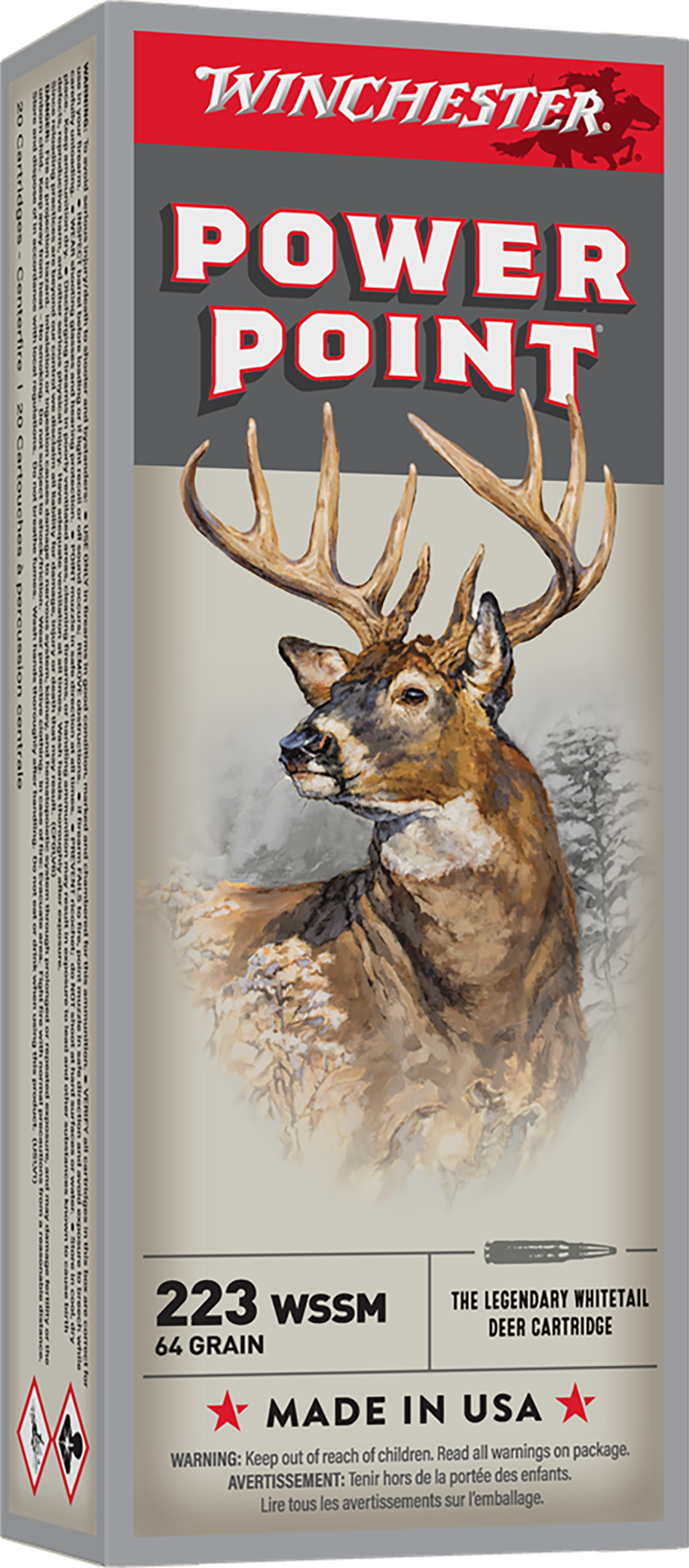 Winchester Ammo Super-X Power-Point Rifle Ammunition .223 WSSM 64gr So ...