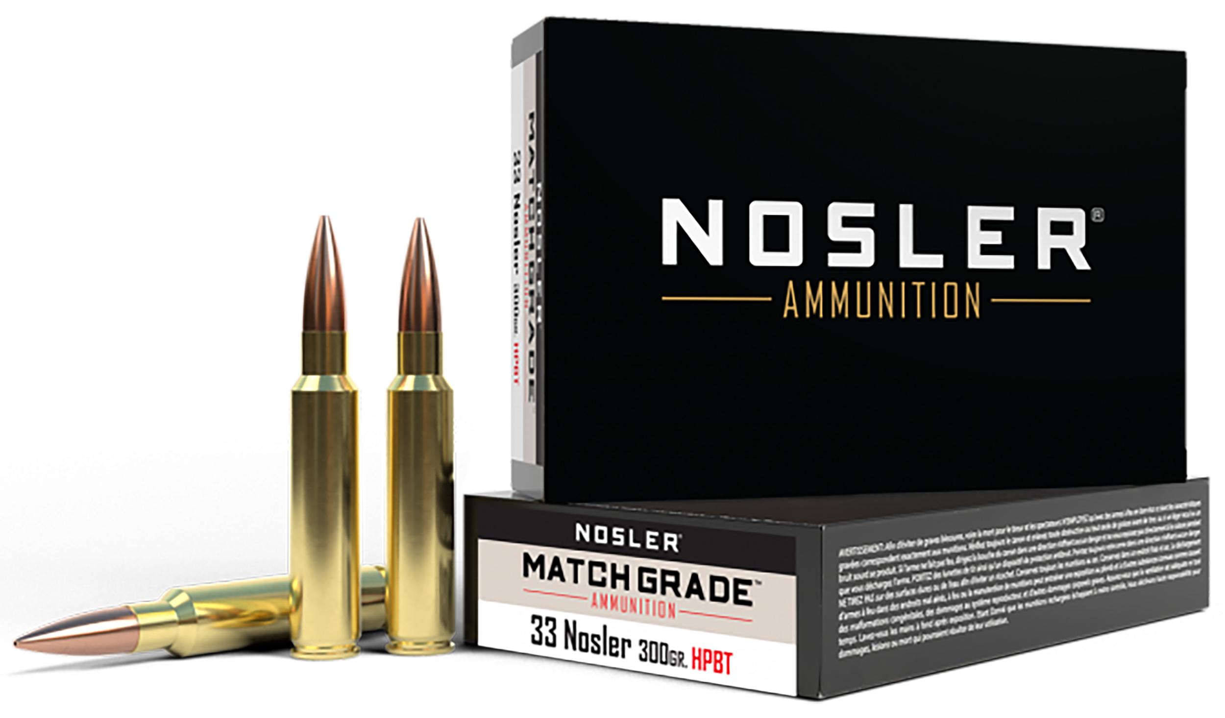 Nosler Match Grade .33 Nosler 300gr Custom Competition Hollow Point Bo ...