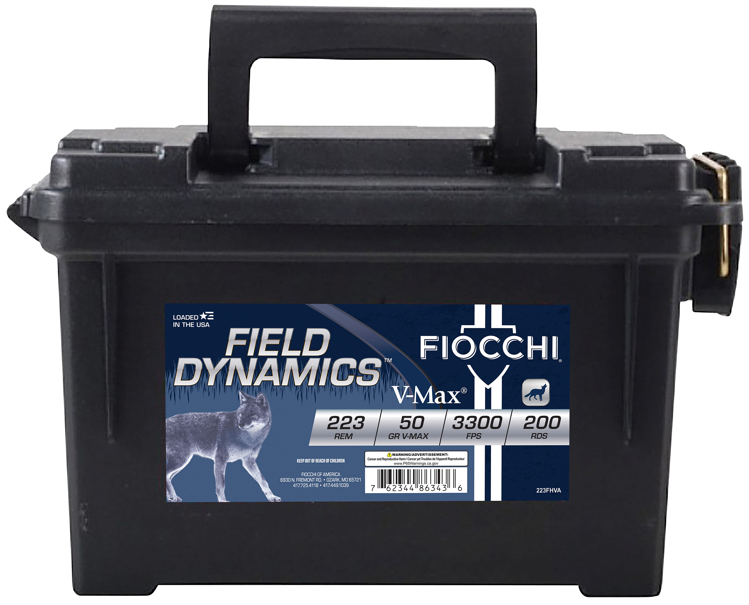 Fiocchi Field Dynamics .223 Remington 50gr V-Max Polymer Tip Rifle Amm ...