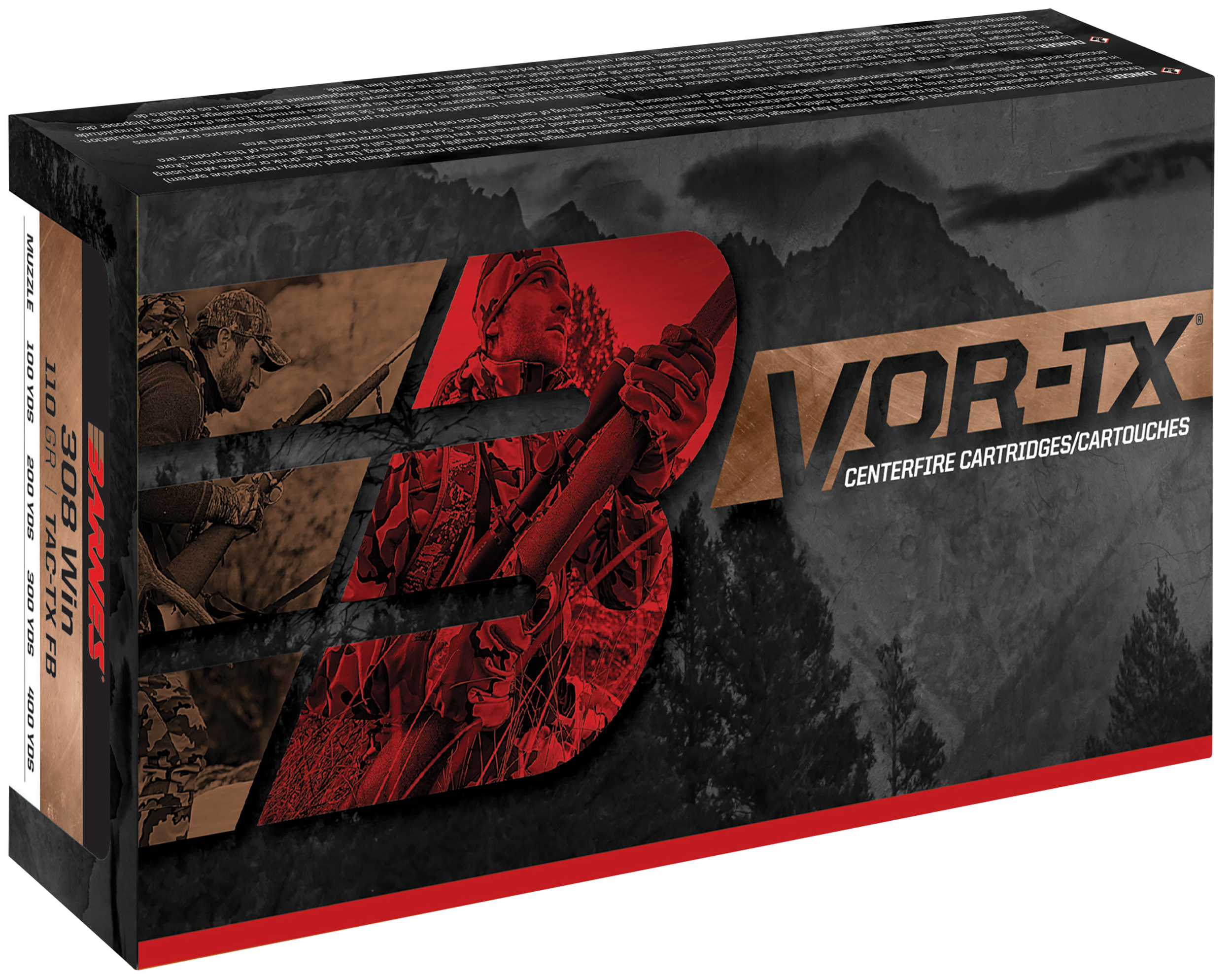 Barnes Bullets VOR-TX .35 Whelen 200gr Tipped TSX Flat Base Rifle Ammo ...
