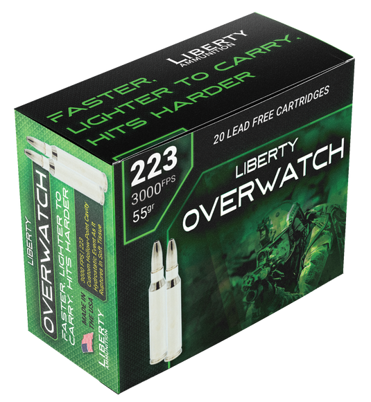 Liberty Ammunition OverWatch .223 Rem 55gr Lead-Free Hollow Point Ammo ...