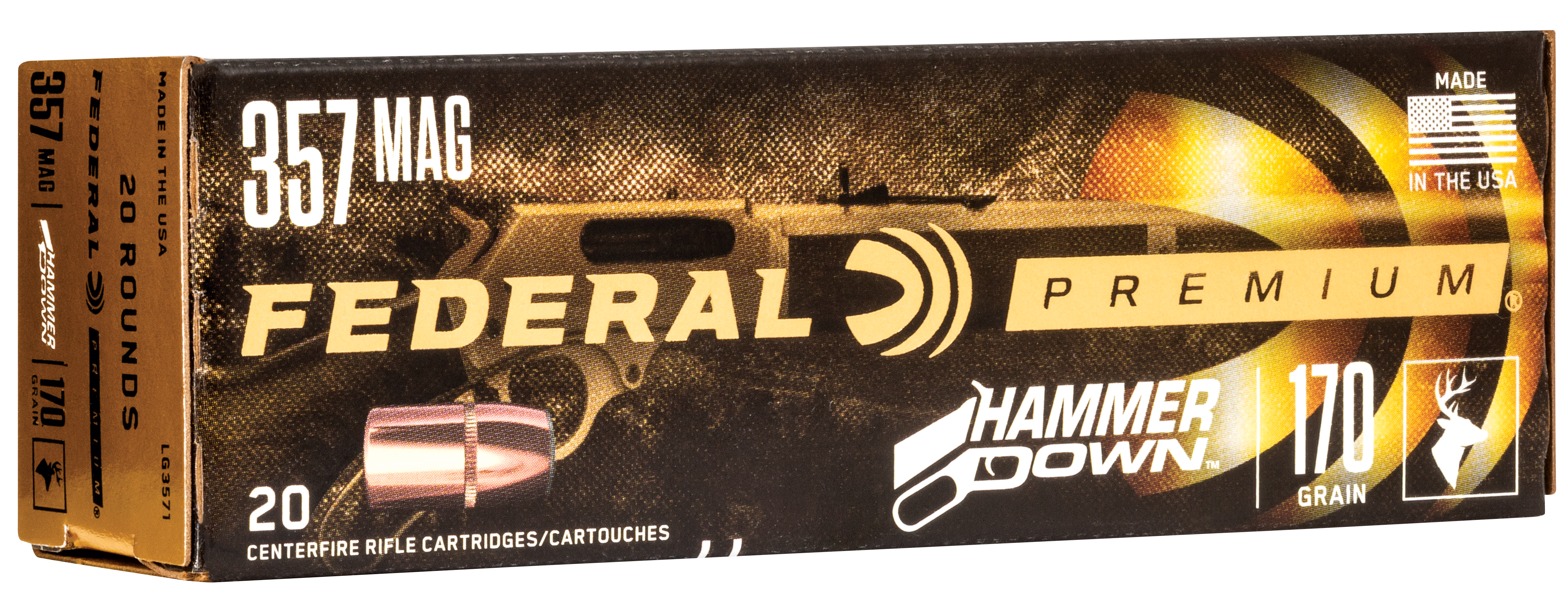 Federal Premium HammerDown .357 Magnum 170 Grain Bonded Hollow Point L ...