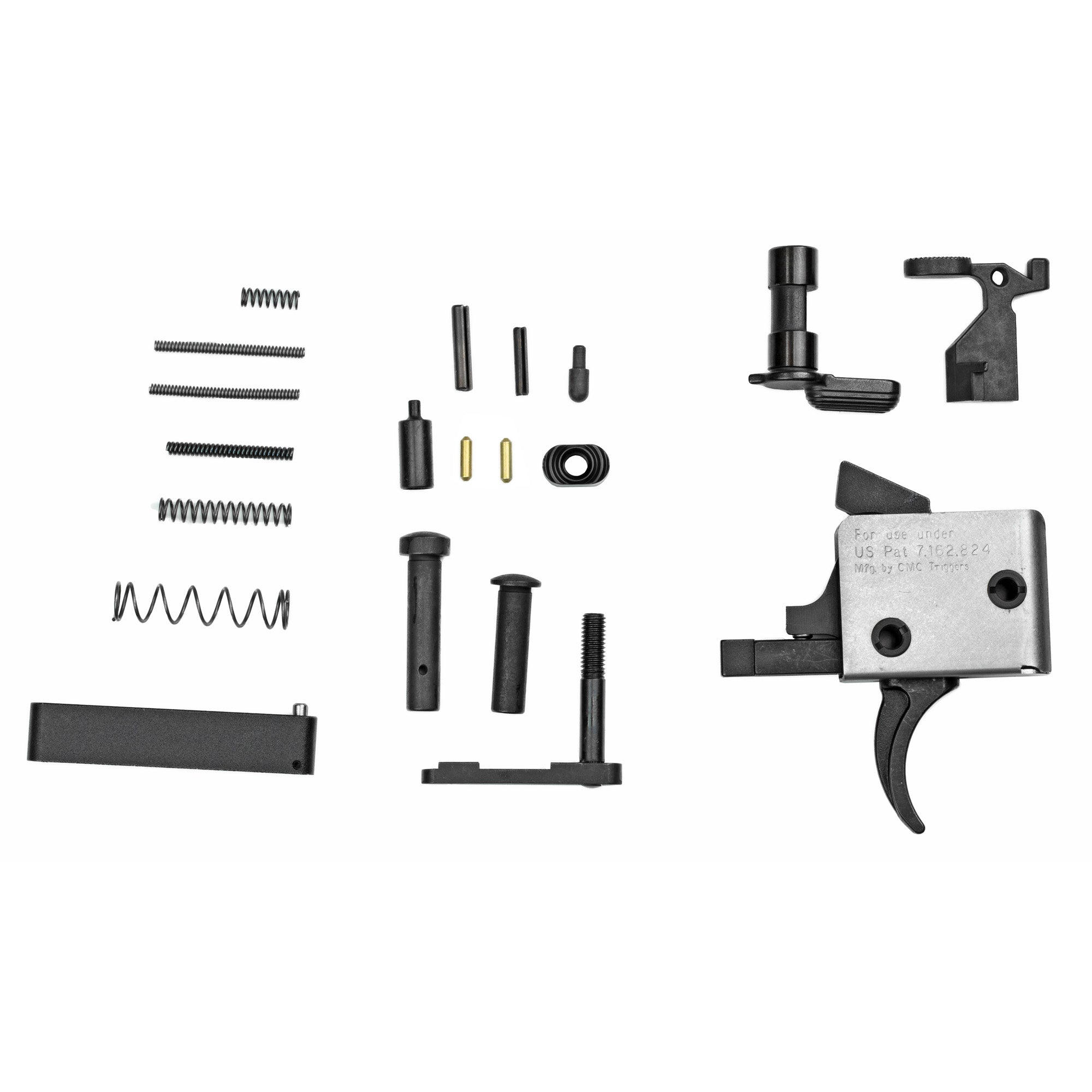 CMC Triggers AR-15 Lower Parts Kit with 3.5 lb Single-Stage Curved Tri ...