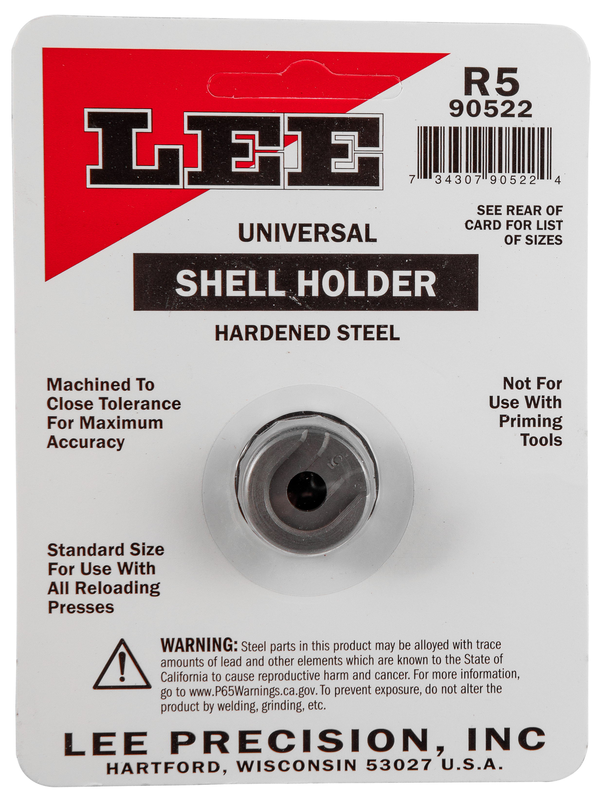 Lee Universal Reloading Press Shell Holder R5/#5 for WSM, 7mm Rem Mag ...