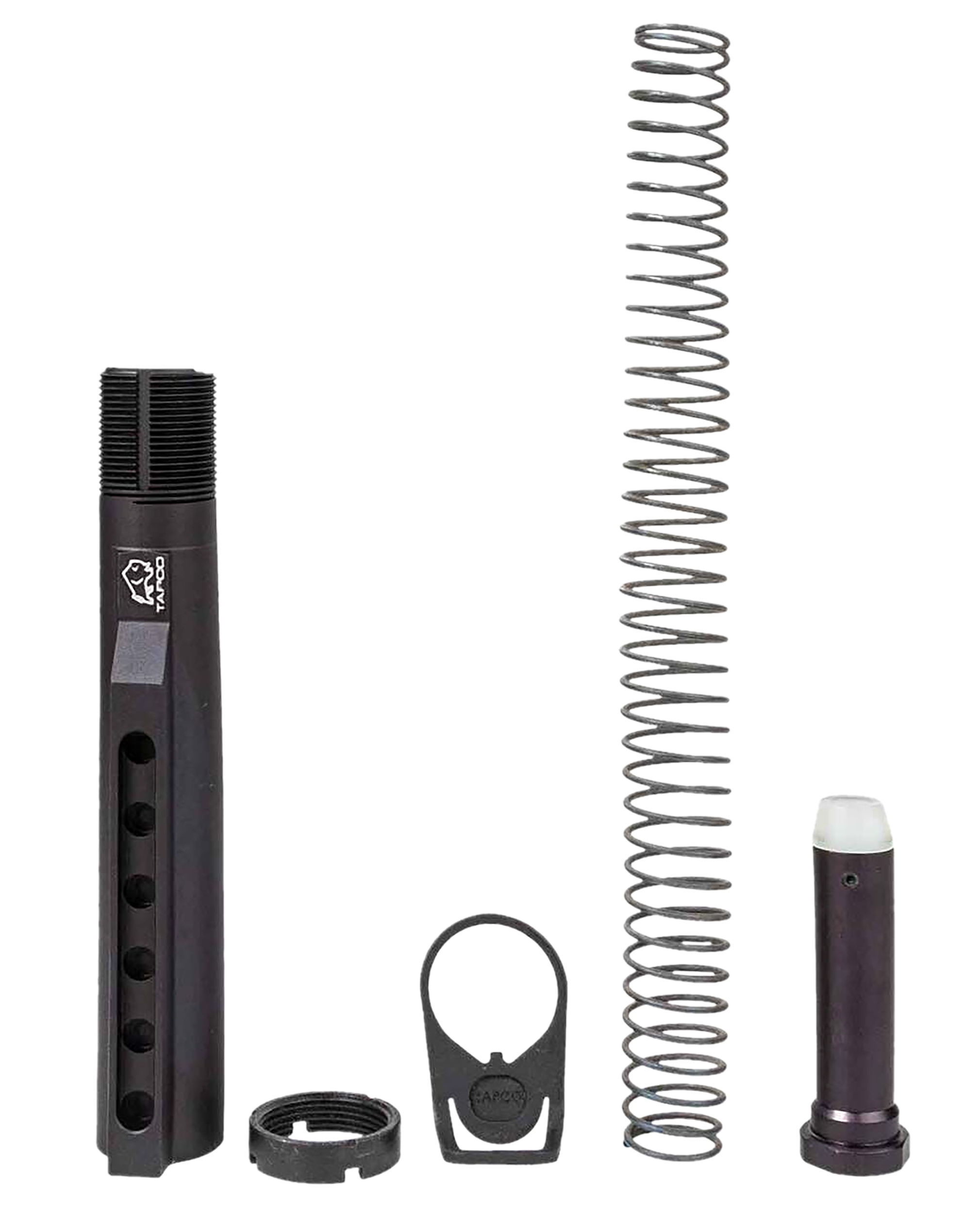 Tapco AR-15 Buffer Tube Kit, Black 6-Position Adjustable, Mil-Spec Com ...