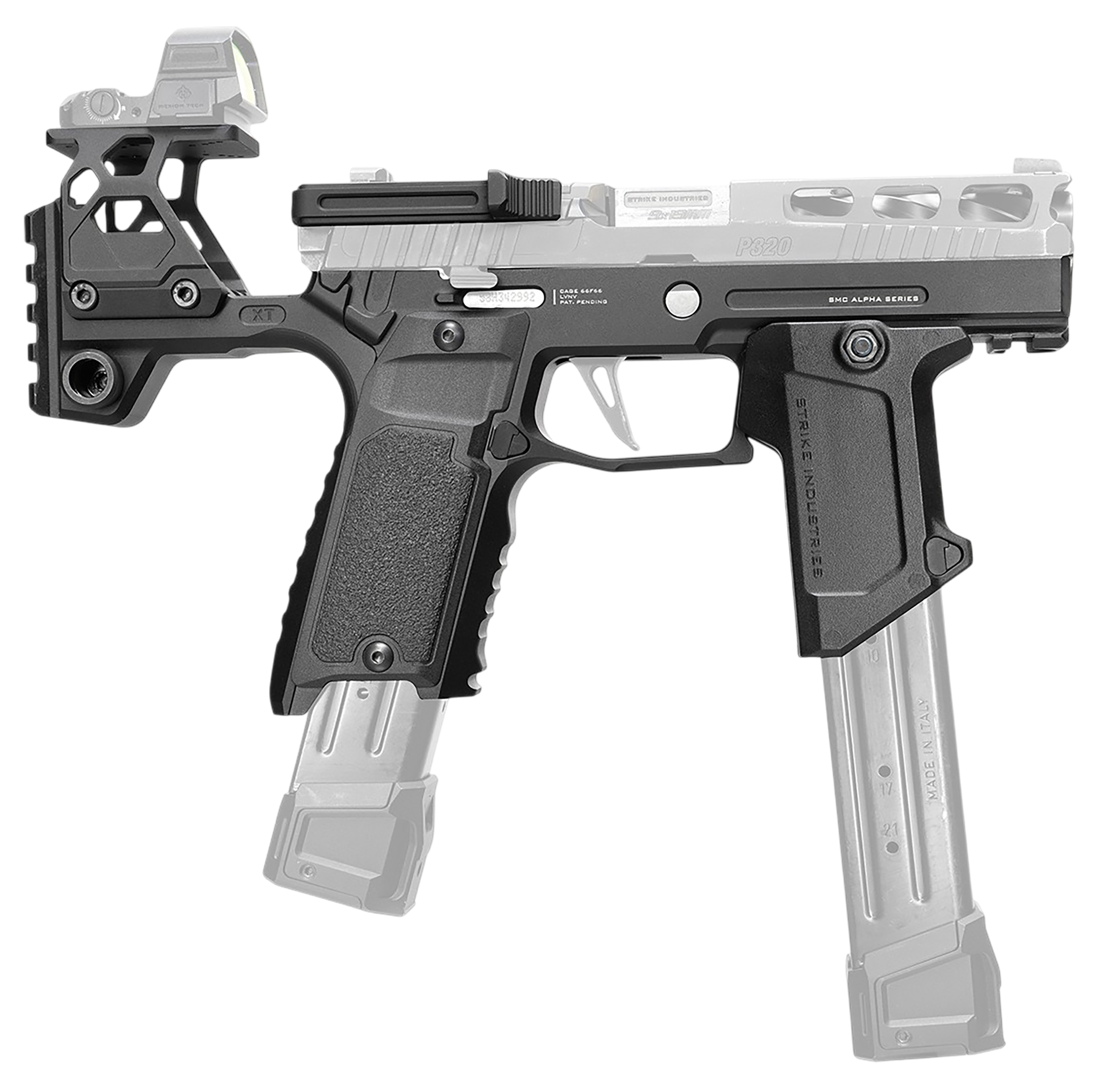Strike Modular Stock Alpha MKII Aluminum Chassis for Sig Sauer P320, B ...